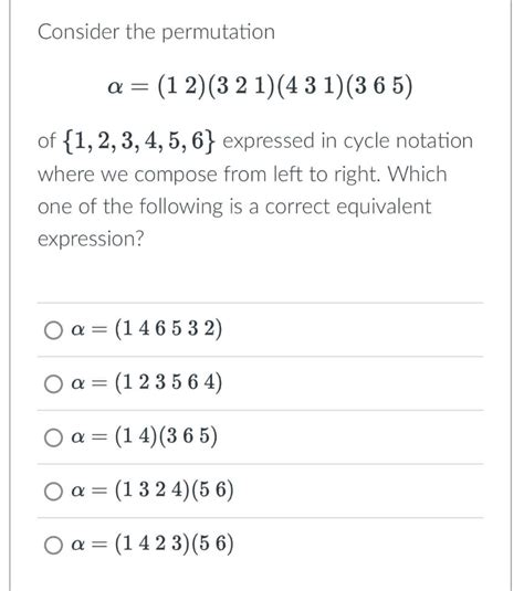 answered consider the permutation απ 1 2 3 2… bartleby