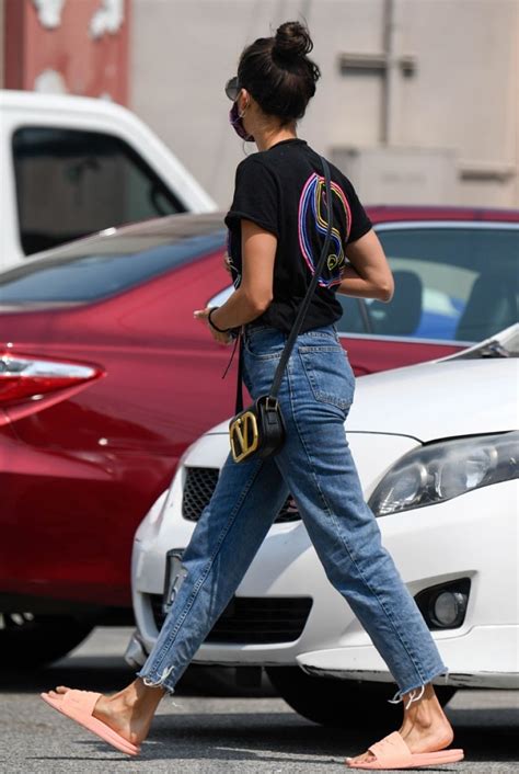 Nina Dobrev In Denim Leaves A Nail Salon In Sherman Oaks 09092020