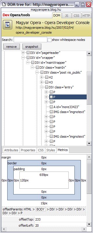 Opera Developer Console Magyar Opera