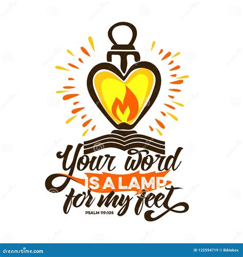 Bible Lettering Christian Art Stock Vector Illustration Of City