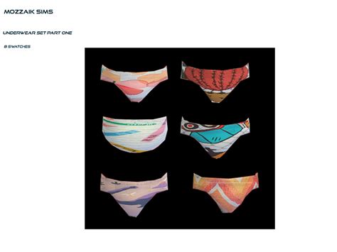 The Sims Resource Underwear Set Natural Patterns Part One
