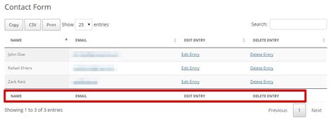 removing column headings from the bottom of the tables gravitykit