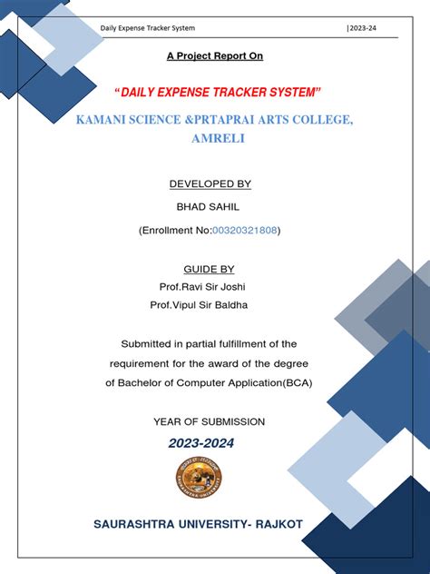 daily expense tracker system project pdf computing software
