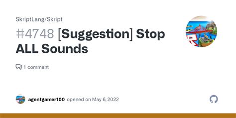 Suggestion Stop ALL Sounds Issue 4748 SkriptLang Skript GitHub