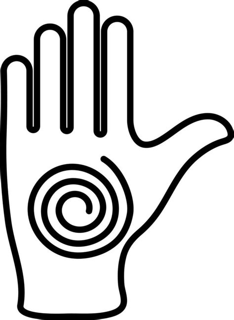 Isolated Hand With Spiral Shape Icon For Healing Concept 24293247