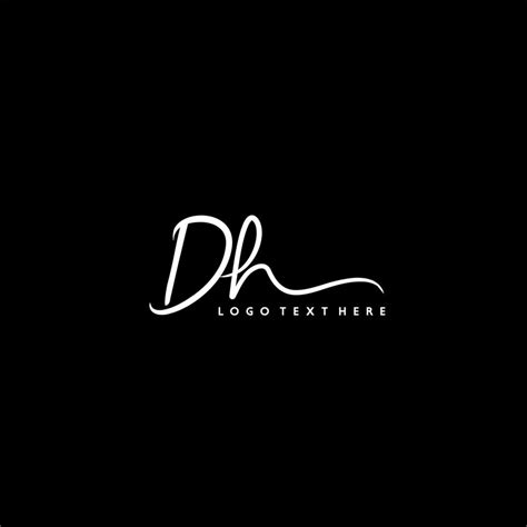 Logotipo Dh Logotipo De Letra Dh Desenhado à Mão Logotipo De