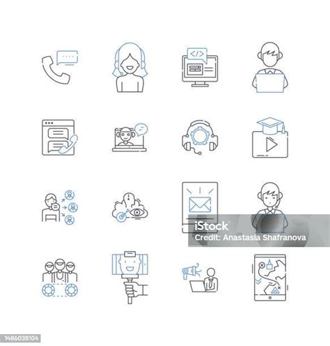 온라인 쇼핑 라인 아이콘 컬렉션입니다 전자 상거래 Cybermall 가상 상점 디지털 시장 온라인 시장 웹 상점 전자 상점 벡터 및 선형 그림 웹샵 온라인 아울렛 인터넷