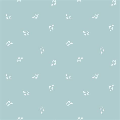Patrón sin costuras con pequeñas notas musicales y fondo azul Vector Premium