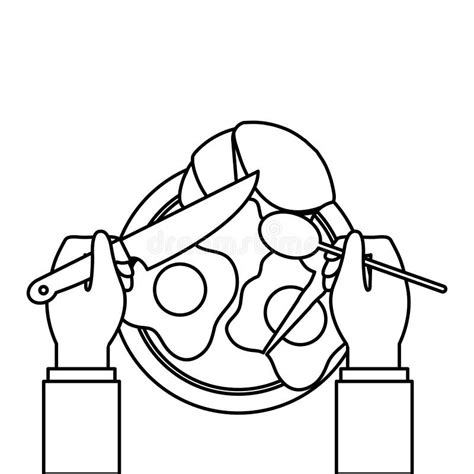 Isolated Breakfast Egg And Bread Vector Design Stock Illustration