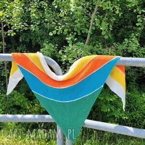 chusta summer strpies handmade chustki i apaszki Patka ღ art Madam pl