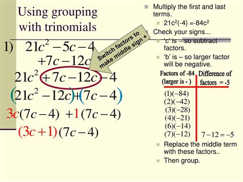 Ppt Factoring Trinomials With Leading Coefficient Powerpoint Presentation Id 3823513