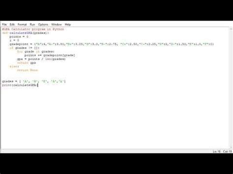 GPA Calculator Program In Python Gpa Calculator Gpa Coding In Python