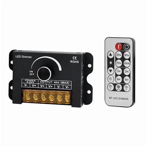 12v Led Dimmer Switch With Rf Remote Control Andtimer Function Dc 5 24v