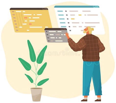 Programmer Engineering And Coding Set Of Programmers Working On Web