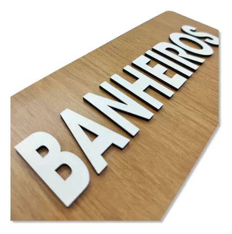 Placa De Sinalização Personalizável Mdf 60cm X 25cm Parcelamento sem