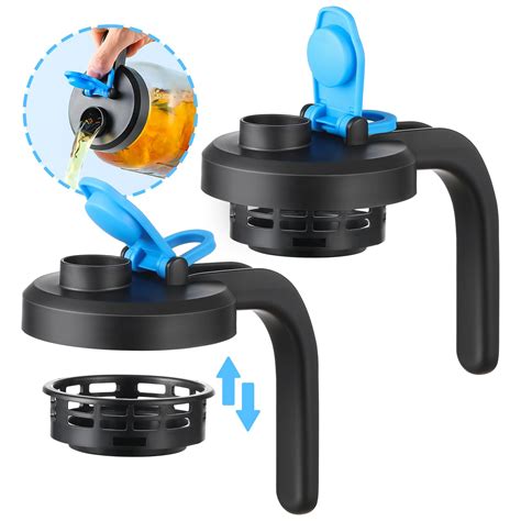 Mason Jar Pour Spout Lids With Removable Filter Wide Mouth Flip Cap