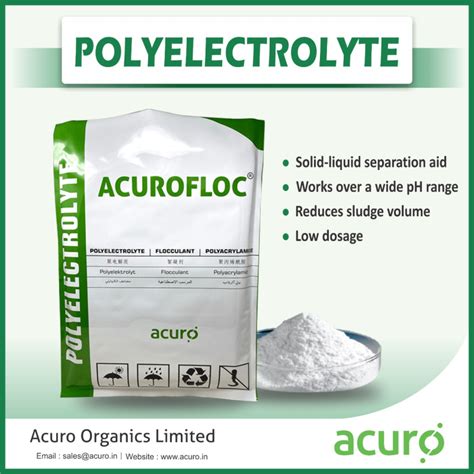 Acurofloc Polyelectrolyte At Rs 170 Kg In Delhi Acuro Organics Limited