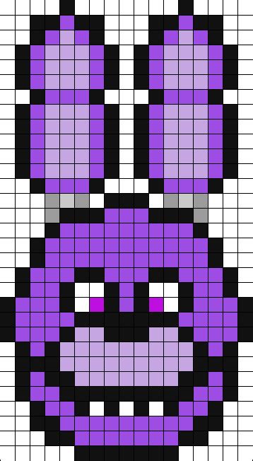 Chibi Bonnie Fnaf Perler Bead Pattern Bead Sprite Pixel Art Templates