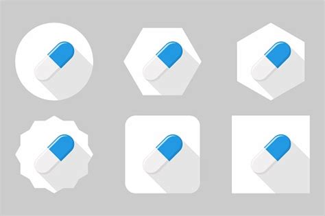 블루 알약 캡슐 의학 벡터 마크 기호 녹색 스타일 알약 캡슐 아이콘 세트입니다 1위에 대한 스톡 벡터 아트 및 기타 이미지