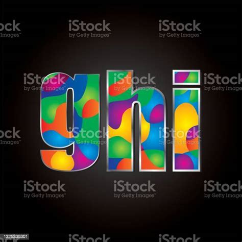 Typography Font Style Vector Set Of Letters Colorful Shapes Fonts From