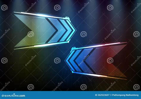 Abstract Background Futuristic Blue Arrow Fast Forward Stock Market Stock Vector Illustration