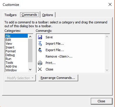 Vba Editor Customization Menus Toolbars And Toolbox Master Office Vba