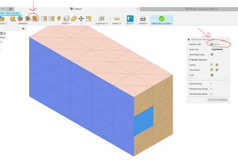 Solved How To Add Individual Mesh Triangles To A Specific Face Group Autodesk Community