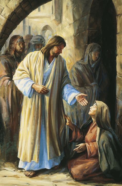 Woman Touching The Hem Of Saviors Garment