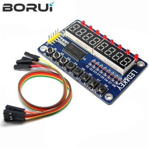Tm1638 Led Display 8 Bit Digital Tube Module Ayr 7 Segment 8 Bits 0