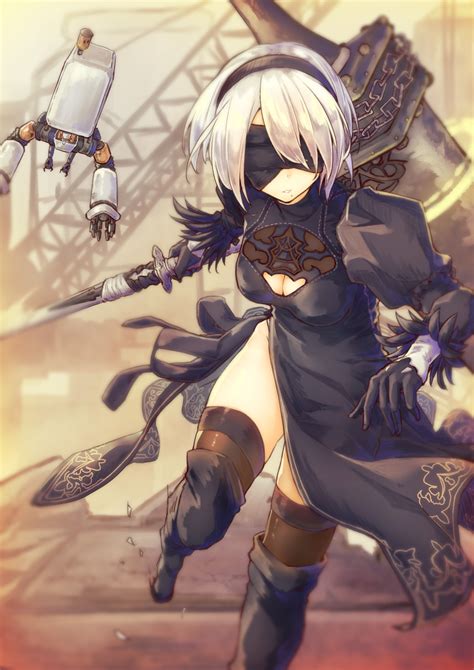「2b」 「びびすか」のイラスト [pixiv] ニーアオートマタ 2b Nier Automata ヨルハ二号b型 Nier