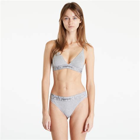 Chiloței Calvin Klein Monolith Cotton Thong Grey Heather Footshop