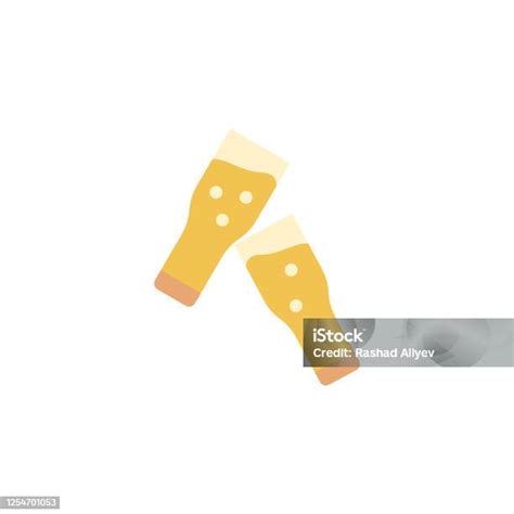 맥주 잔 응원 아이콘 Ui 및 Ux 웹 사이트 또는 모바일 응용 프로그램에 대한 국제 맥주 일 아이콘의 간단한 색상 벡터 요소