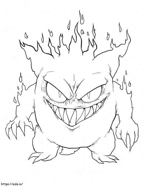 Pokémon Gengar 11 para colorir