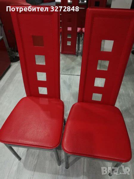 Червени трапезни столове 2 бр в Столове в гр Лом Id39833789 Bazar Bg