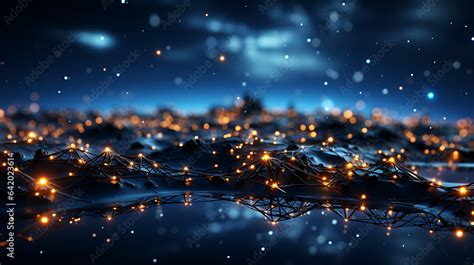 Fibre Technology 3d Background Illustration Global Data Network Big Data Concept Software And