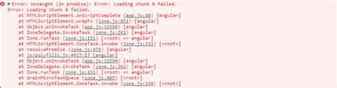 Loading Chunk Failed With Angular Lazy Loaded Modules Angular