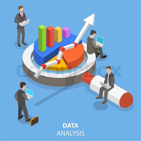 Data Analysis Flat Isometric Vector Concept A Business Team Colourbox