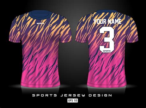 스포츠 저지 템플릿 프리미엄 벡터