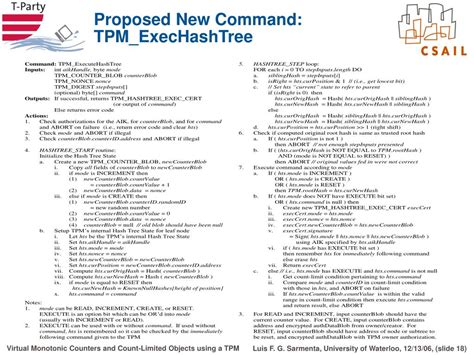 Ppt Virtual Monotonic Counters And Count Limited Objects Using A Tpm Without A Trusted Os