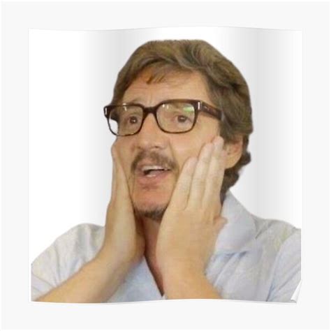 Pedro Pascal Cute Poster For Sale By Munizart Redbubble