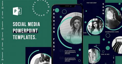 Шаблон Powerpoint для социальных сетей Шаблоны презентаций Envato