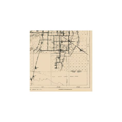 Historic County Map Maricopa County Arizona Hwy Project 1919 23