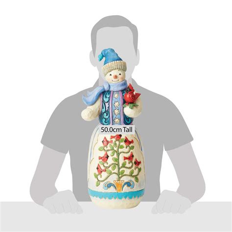 Enesco Jim Shore Heartwood Creek Snowman With Cardinal Statue Inches High Online Clothing