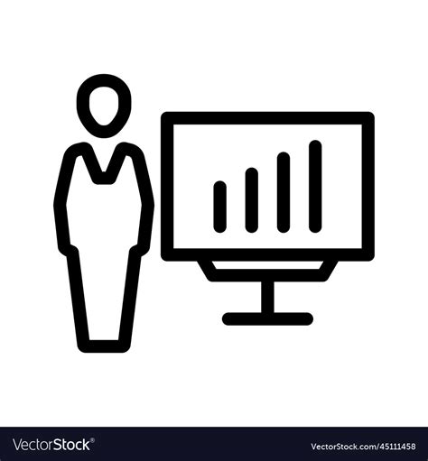 Business Graph Presentation Icon Royalty Free Vector Image