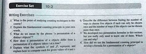 solved exercise set 10 2 writing exercises what is the point of