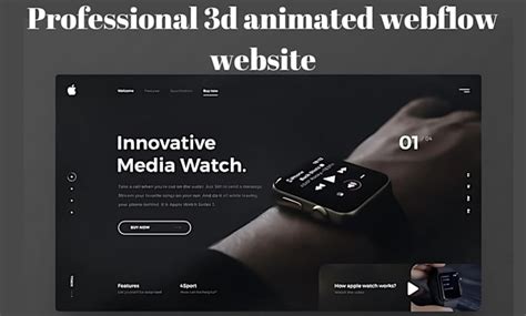 Do A 3d Interactive Webflow Website Animation Spline 3d 3d Apple Scroll Website By Grace