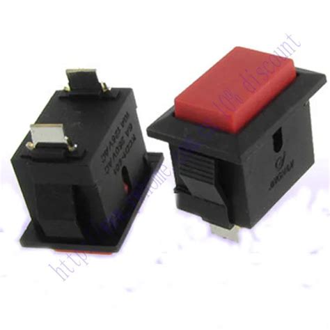 5pcs 2p Red Momentary No Spst Push Button Switch 6a 250v Ac 10a 125v Ac Pbs 101 On Aliexpress