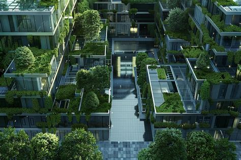 Premium Photo Ecofriendly Architecture Green Buildings And Sustainability