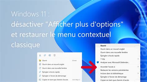 Windows D Sactiver Afficher Plus Doptions Et Restaurer Le
