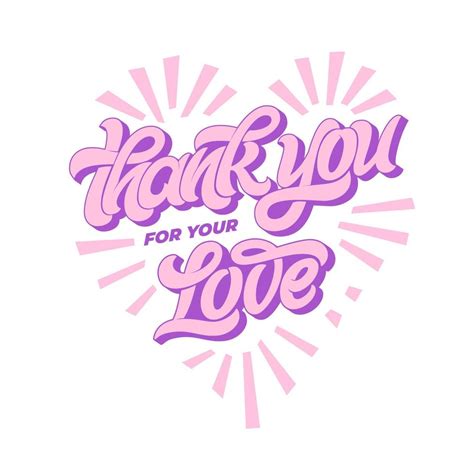 Gracias Por Tu Tipografía De Amor Letras Dibujadas A Mano En Forma De